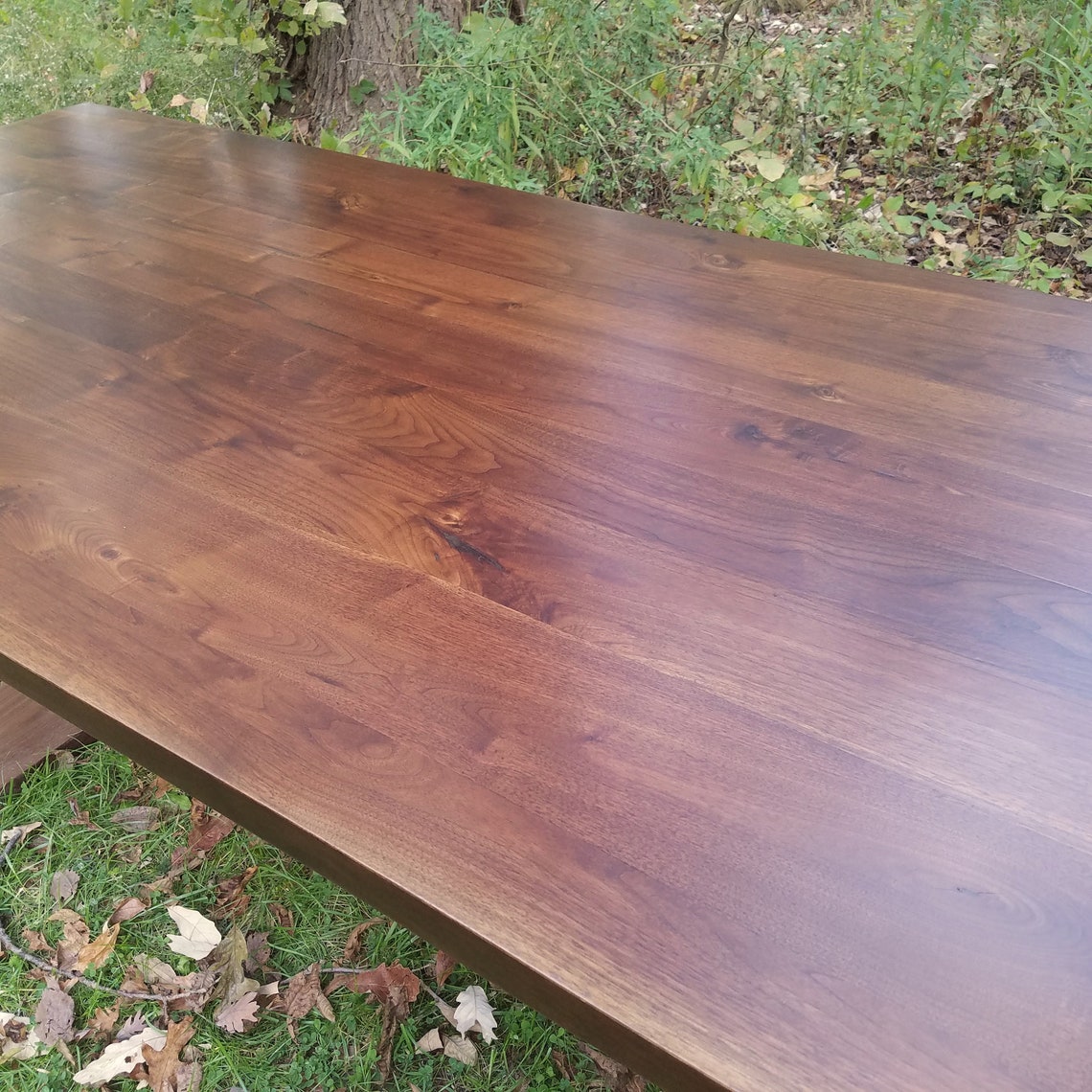 Large Walnut Dining Table With Custom Base - Etsy