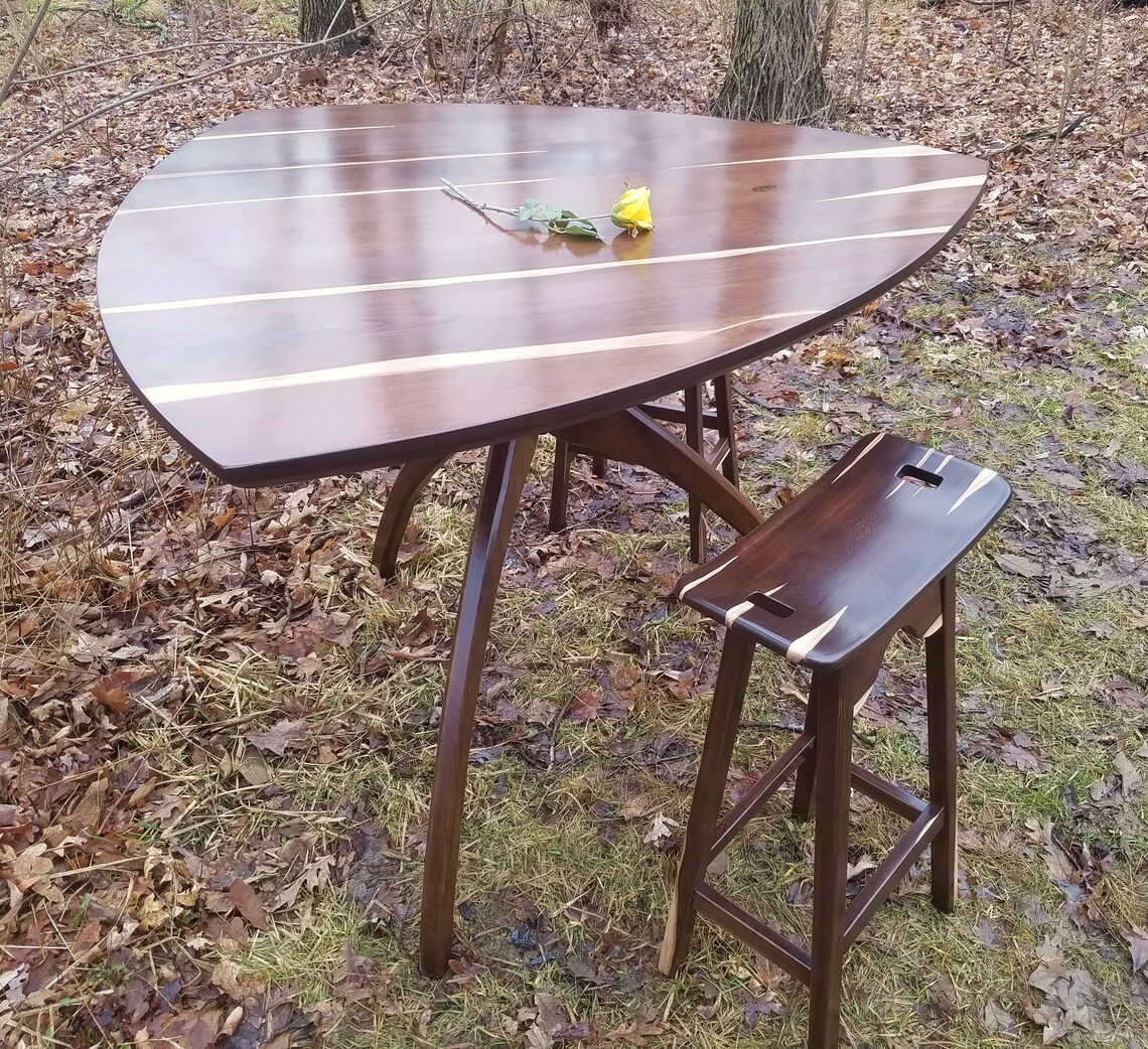 Bar-height Tri-walking Table With a Paulie Walnuts Top | Etsy