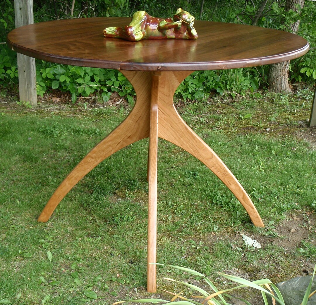 Small Walking Table in Walnut and Cherry - Etsy