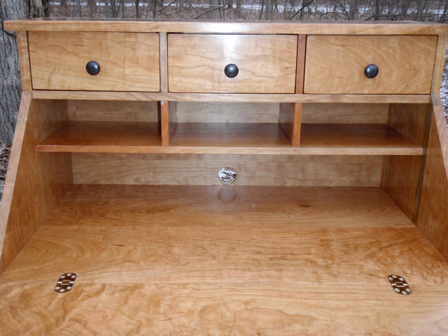 Nature's Cherry Desk in Nature's Snow - Etsy