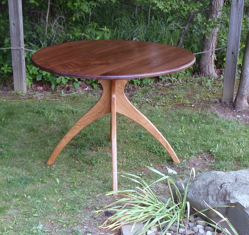 Small Walking Table in Walnut and Cherry - Etsy