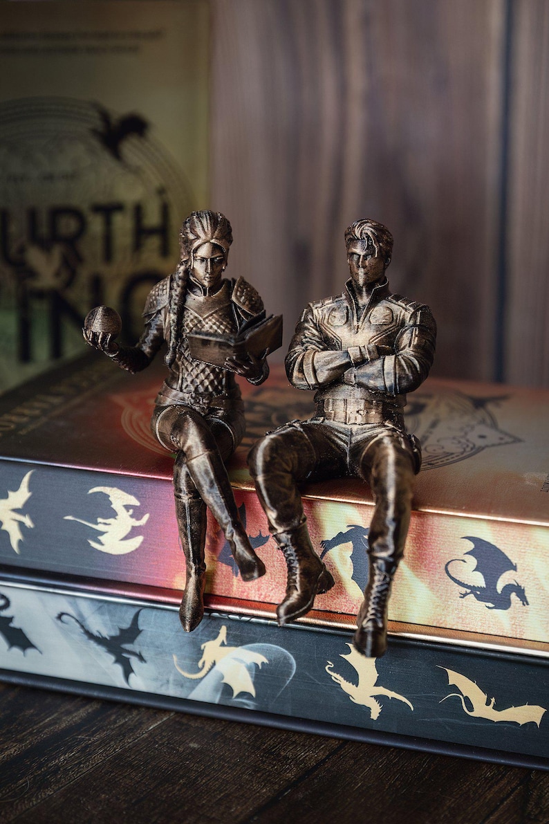 Fourth Wing Inspired Figurines | Violet & Xaden Bookish Decor | Fantasy ...