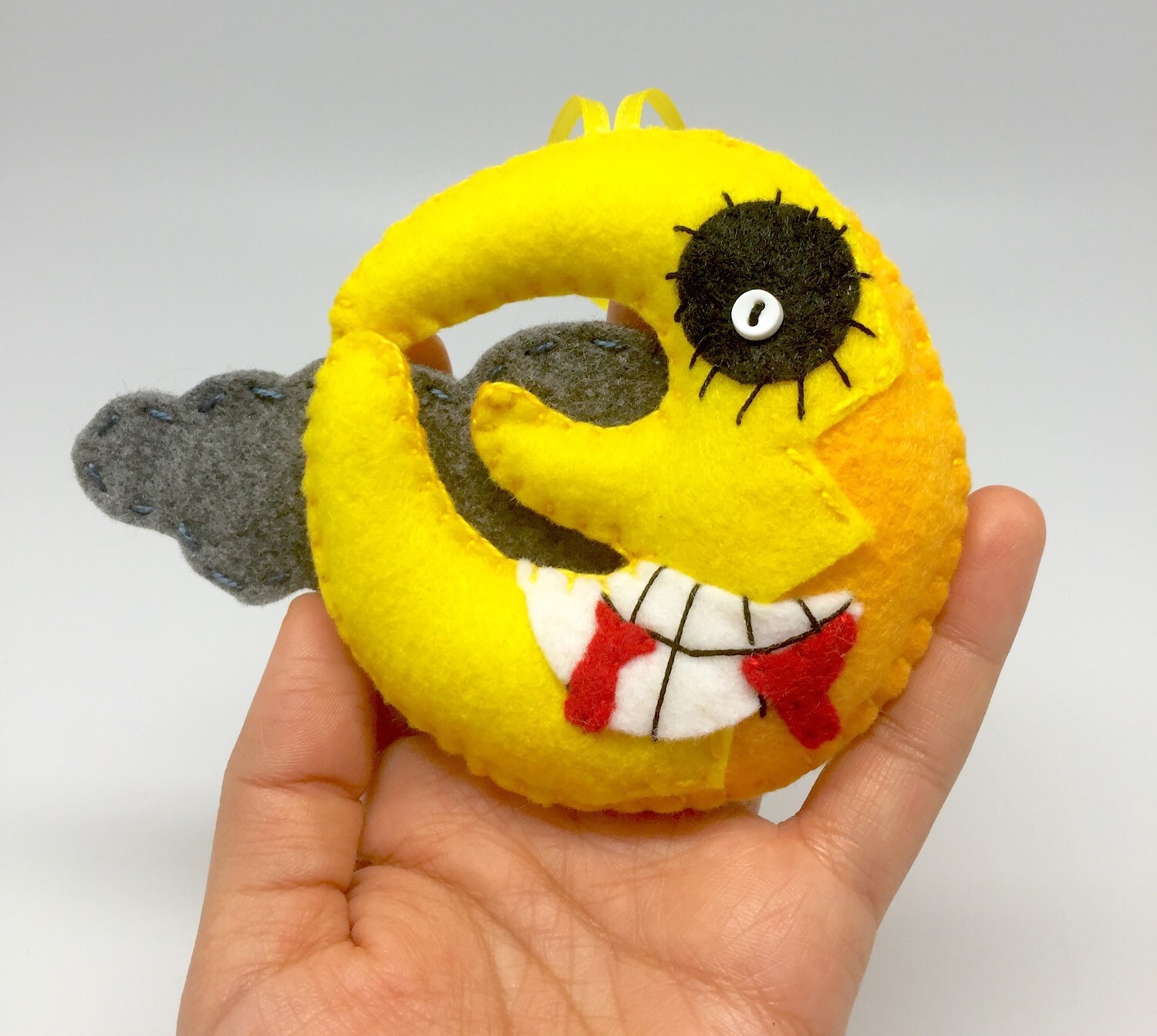 Evil Moon Ornament Creepy Moon Decor Spooky Half Moon | Etsy