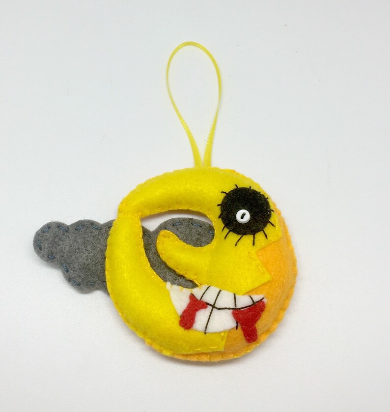 Evil Moon Ornament Creepy Moon Decor Spooky Half Moon | Etsy