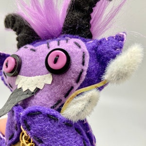 Purple Krampus Doll, Krampus Felt Ornament, Gruss Vom Krampus, Yule ...