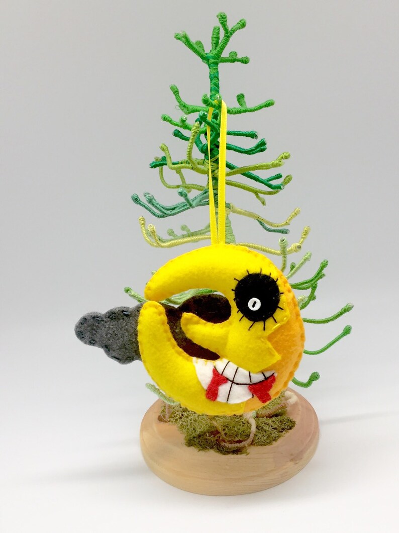 Evil Moon Ornament Creepy Moon Decor Spooky Half Moon | Etsy