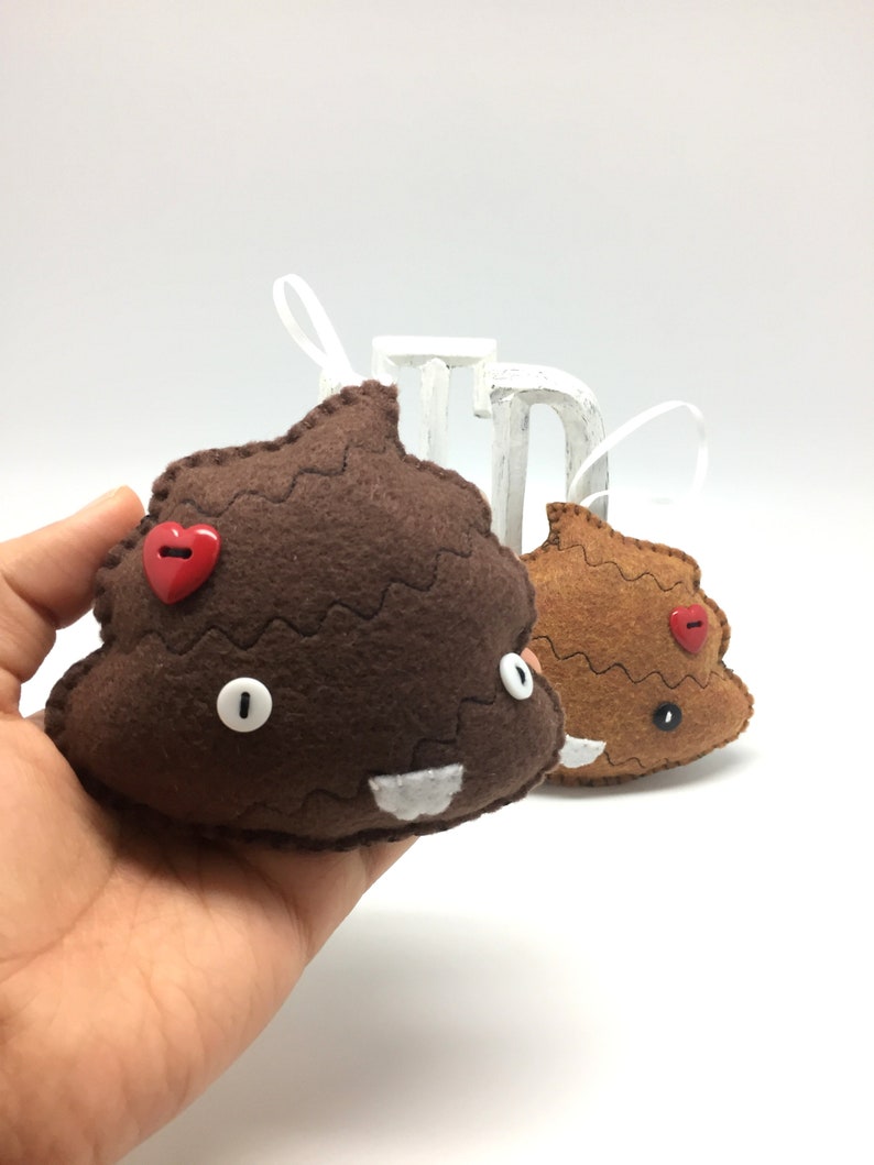 Felt poop ornament crap emoji poop plush gift happy poop | Etsy