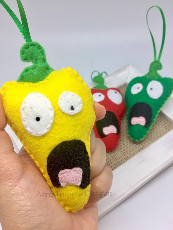 Bell Pepper Decor Felt Bell Pepper Ornament Eat Your | Etsy