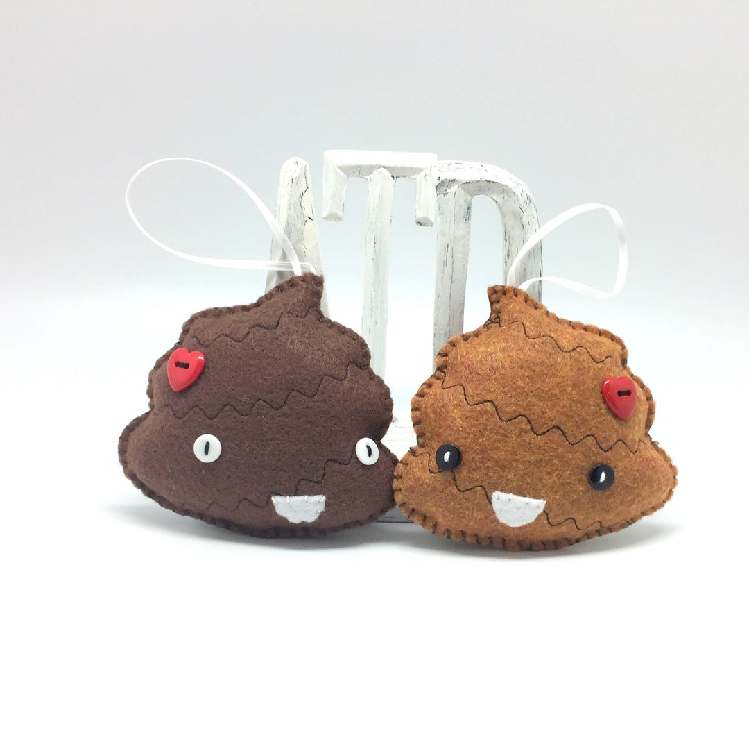 Felt Poop Ornament, Crap Emoji, Poop Plush Gift, Happy Poop Decor, Holy ...