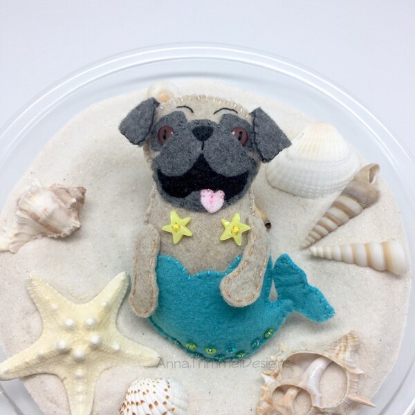 Pug Mermaid - Etsy