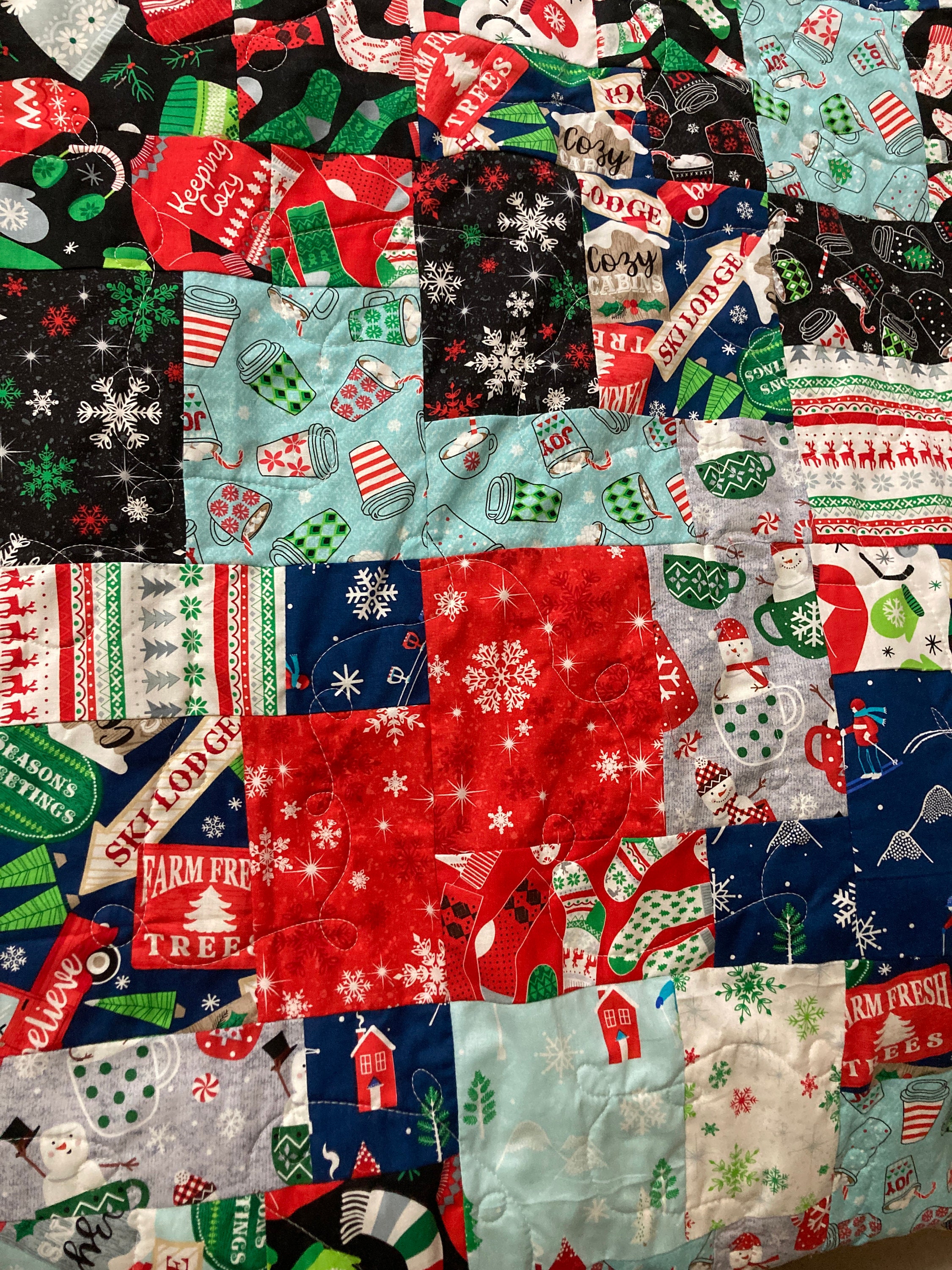 Ski-themed Quilt - Etsy