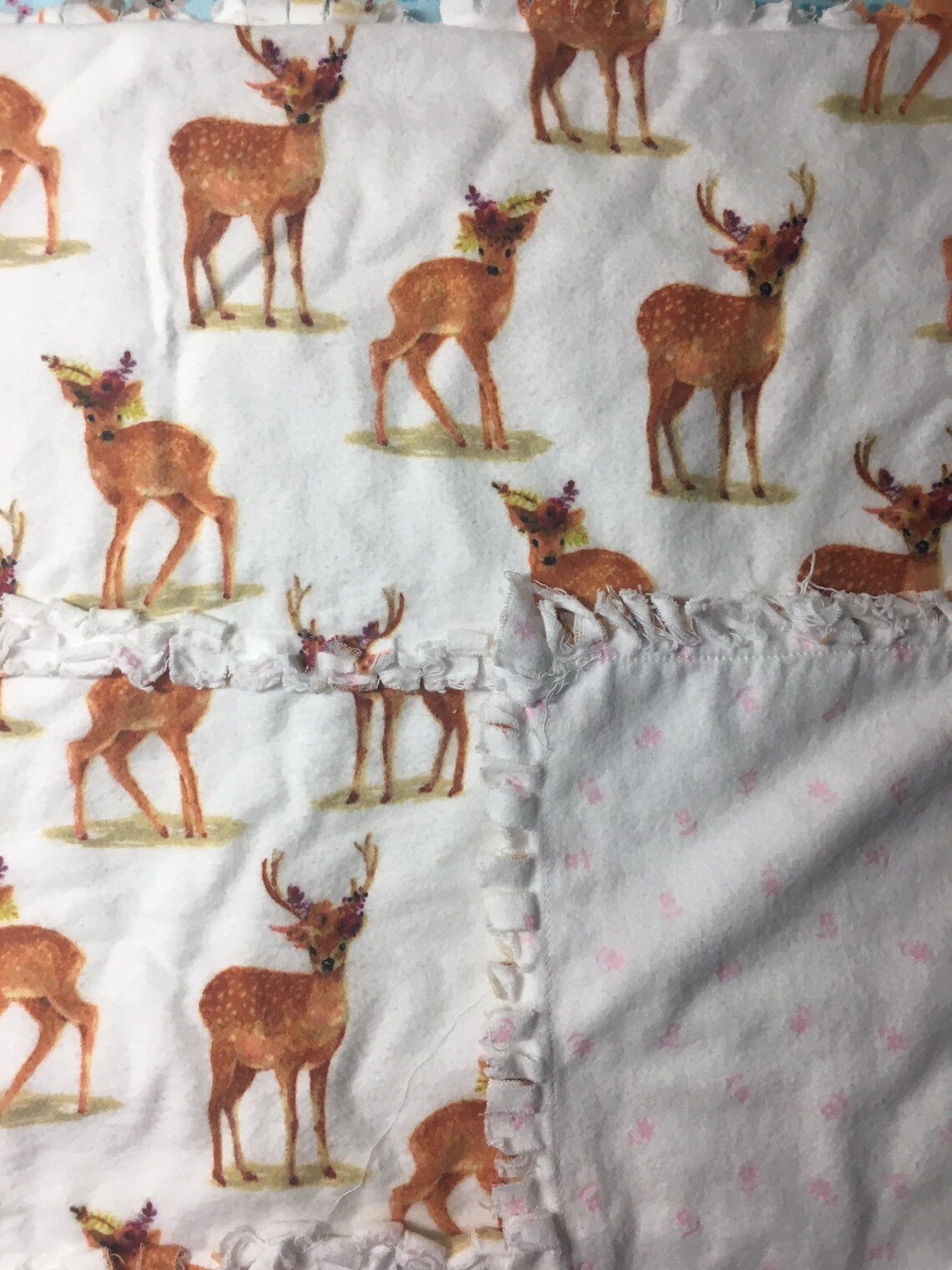 Ragged Flannel Baby Blanket - Etsy