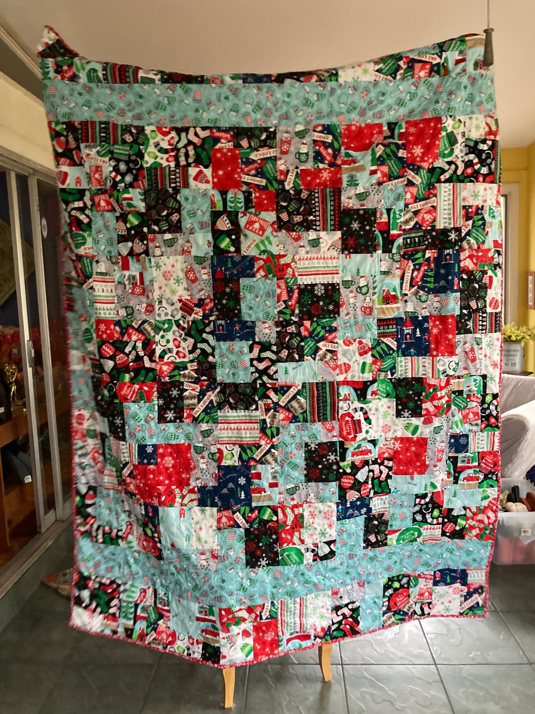 Ski-themed Quilt - Etsy