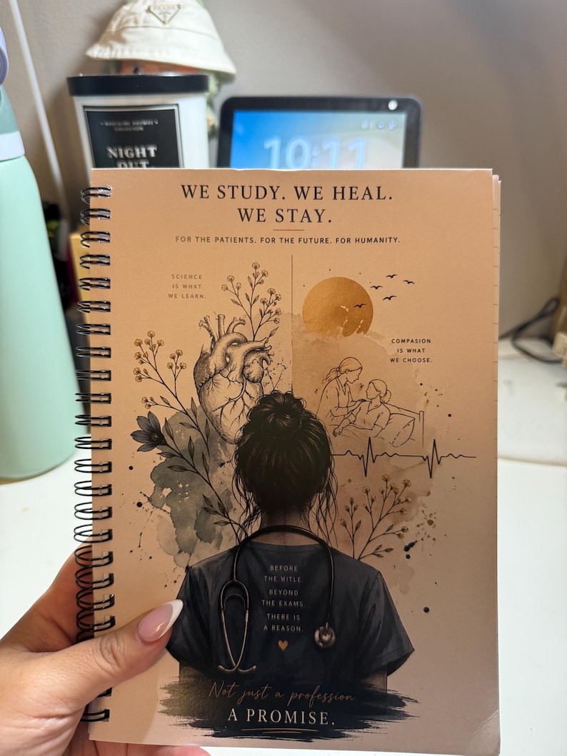 We Study We Heal We Stay - Medical Student Notebook, Healthcare Spiral ...
