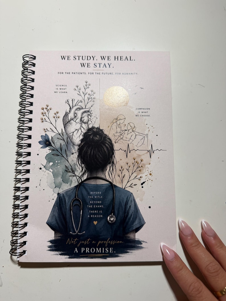 We Study We Heal We Stay - Medical Student Notebook, Healthcare Spiral ...