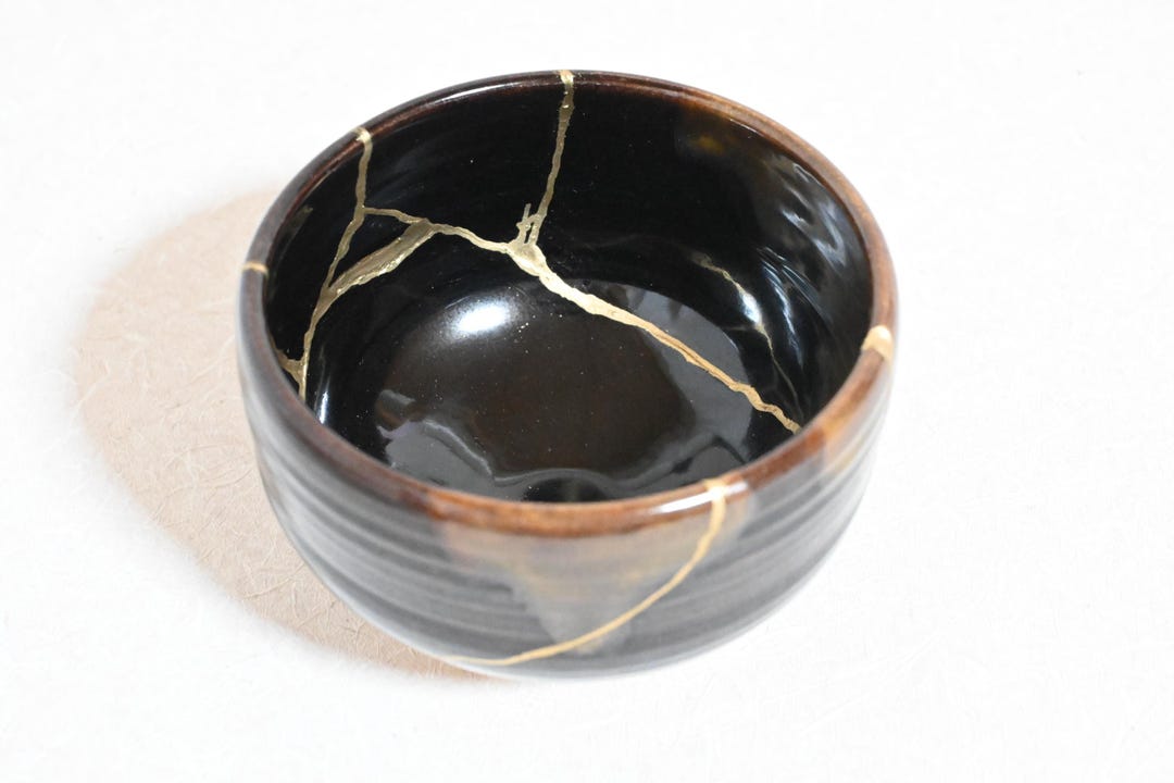 Kintsugi Bowl, Vintage Japanese Ceramics, Handmade Matcha Chawan With ...