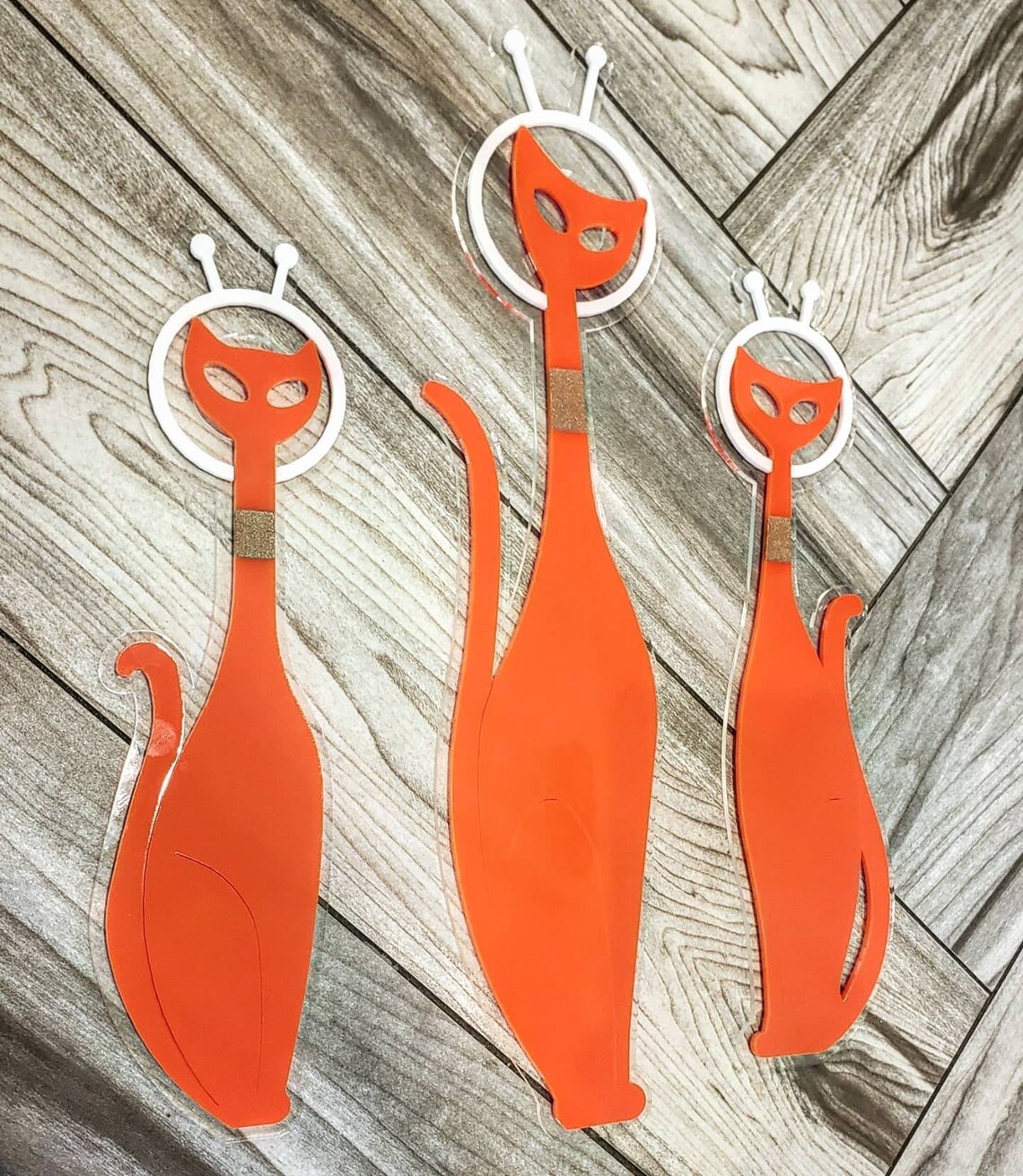 Atomic Space Cats Wall Art Mid Century Laser Sculpture Mod | Etsy