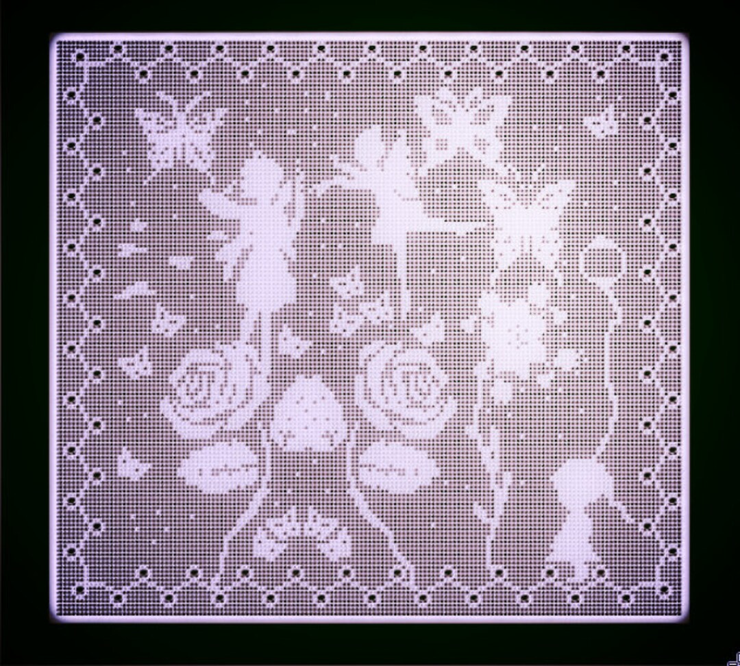 Fairy Garden Filet Crochet Pattern Pdf - Etsy