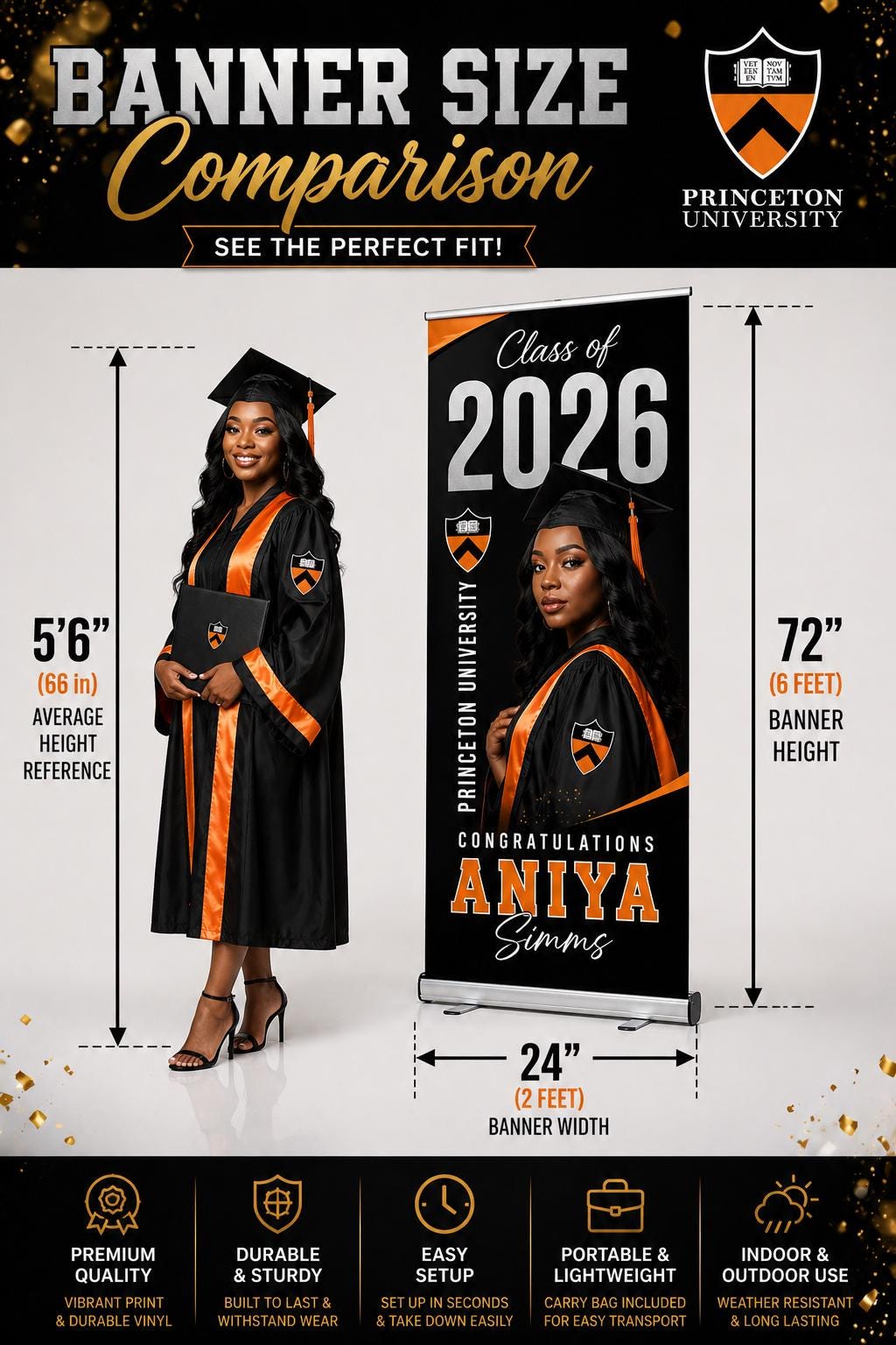 Personalized Graduation Retractable Banner (24