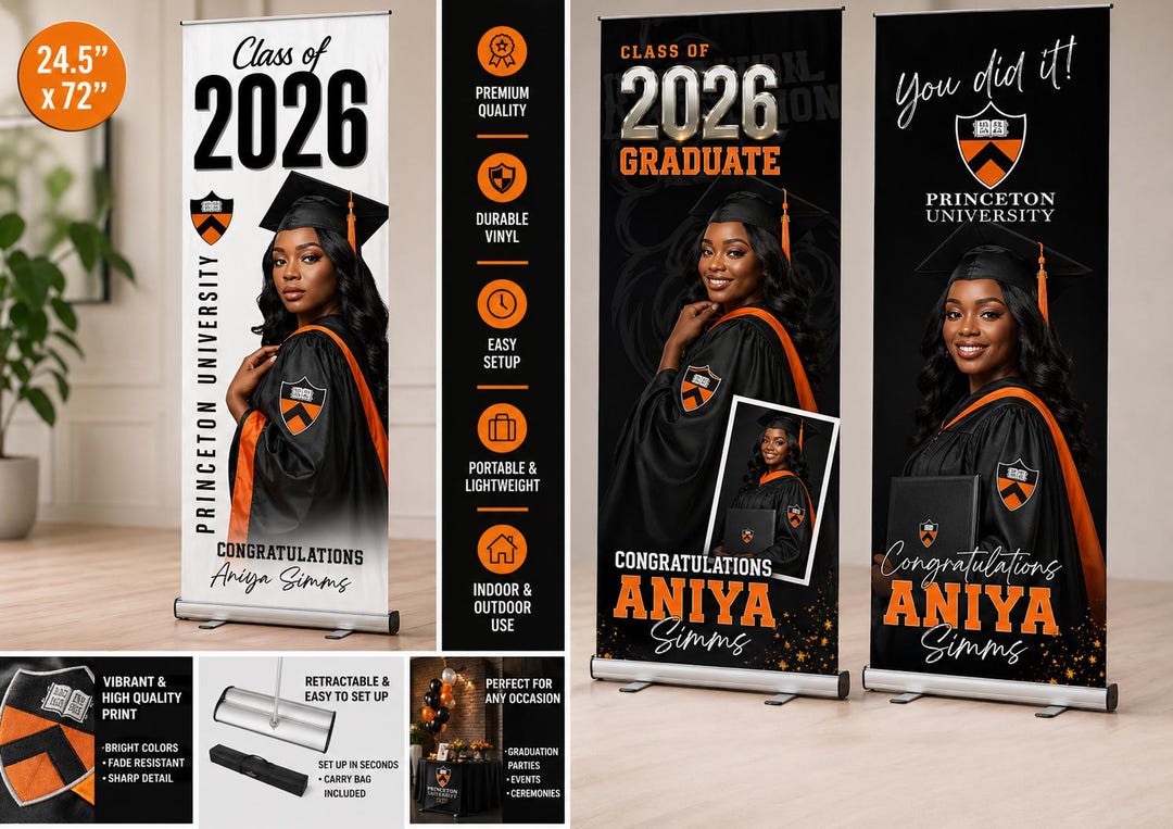 Personalized Graduation Retractable Banner (24