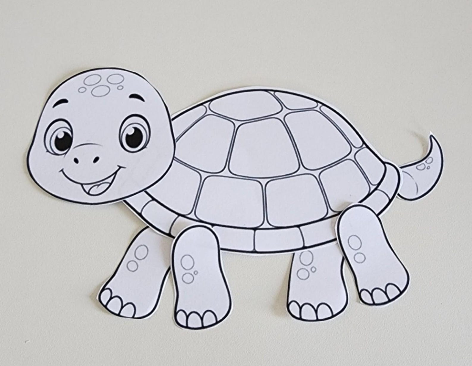 Turtle Craft Printable for Kids | Cut and Glue Activity | Colouring ...