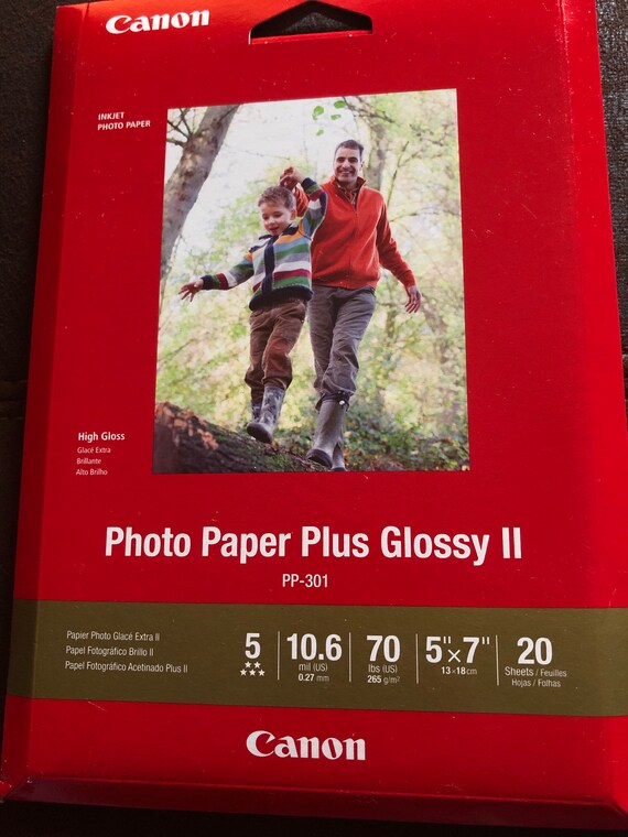 Canon Glossy Photo Paper 5x7 20 Sheets - Etsy