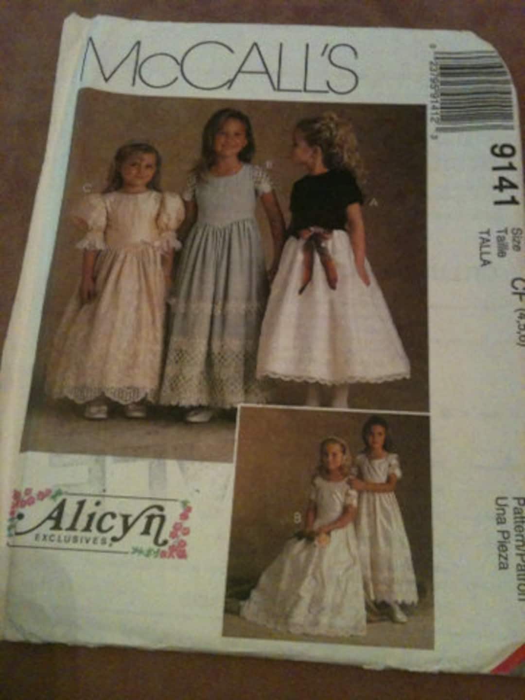 Mccalls Children's Girls Dress Pattern 9141 - Etsy