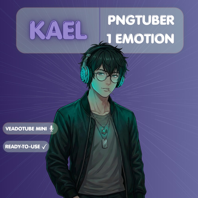 Male Pngtuber Model, Anime Boy Streamer Avatar, Veadotube Mini, Gamer ...