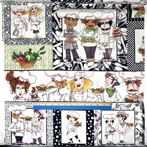 Happy Chefs Fabric Panel, Cooks, Cooking, Loralei Designs, 692620 - Etsy
