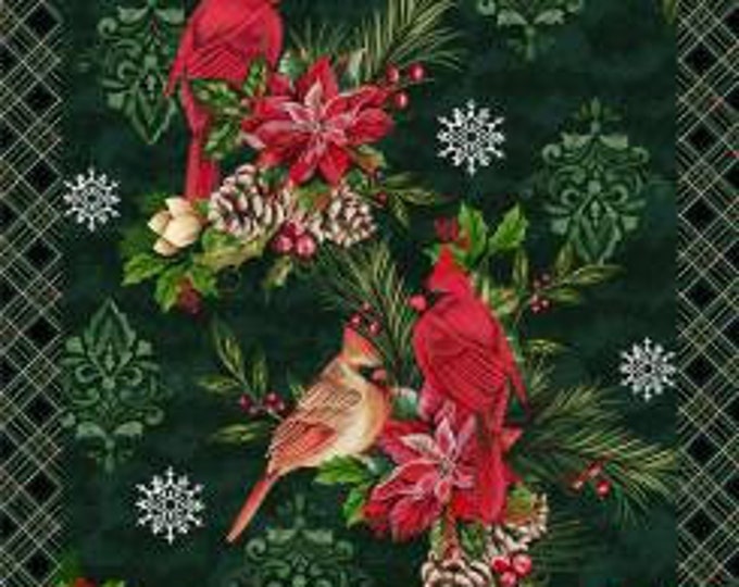 Fabric Panel winter Visitor 36 Inch Cotton Fabric Panel New Beautiful ...
