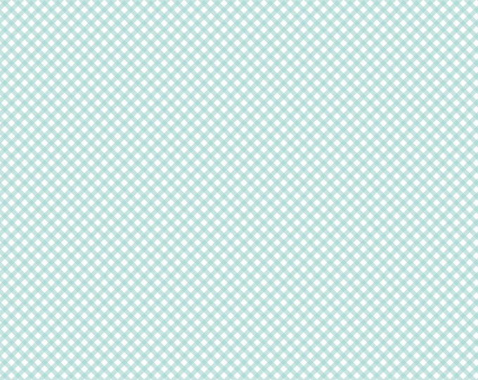 Blue Gingham Check Yardage, Daisy Fields, Scuba Blue, Riley Blake ...