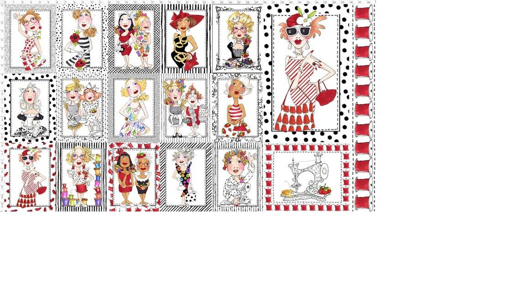 Sewing Fabric Panel, Sew Sew, Loralie Designs - Etsy