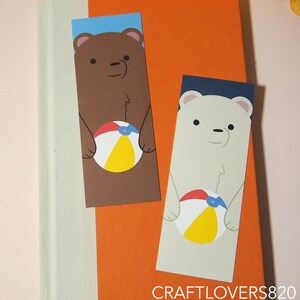 Children's Animal Bookmark | Kids Laminated Bear Bookmarks | Colorful ...