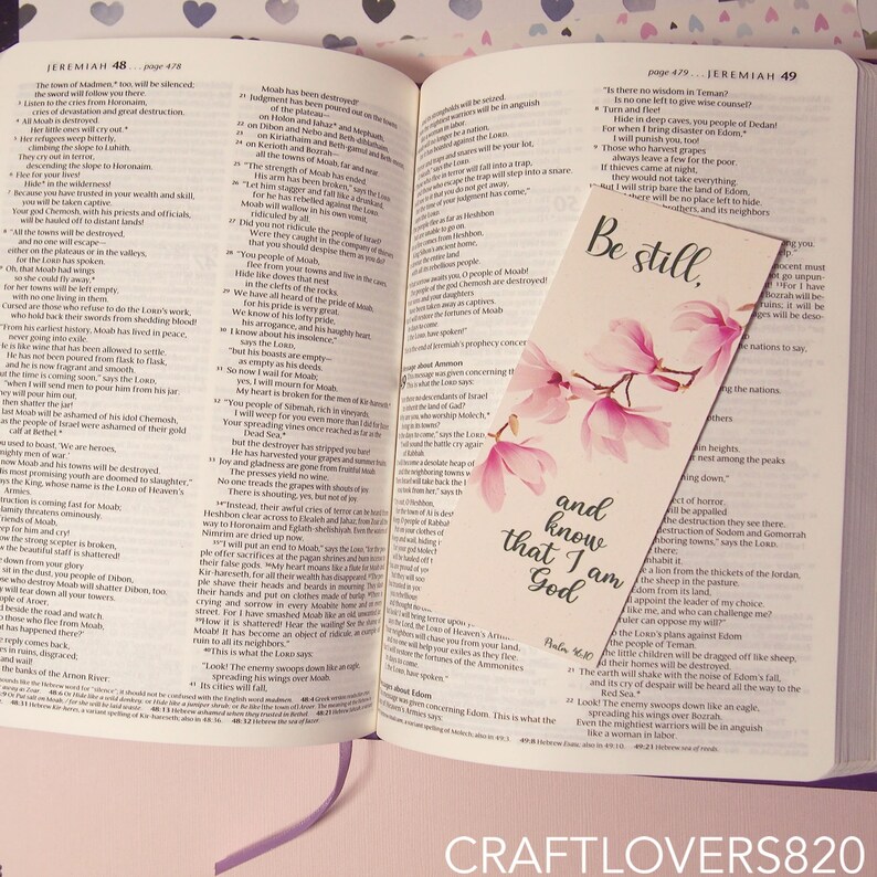 Be Still and Know That I Am God Psalm 46:10 Bookmark | Scripture ...