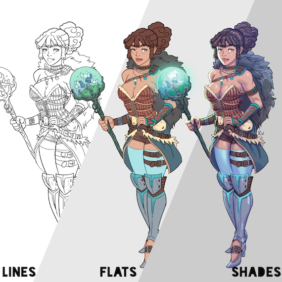 Custom Digital Art Commission Fanart OC Commission Sketch Illustrated Character Art Commission Drawing Full Body NOT AI Art Rpg Etsy