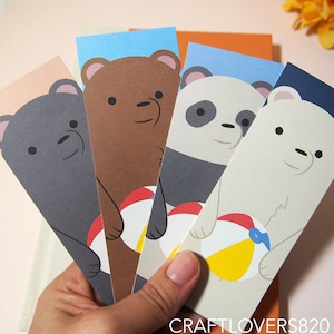 Children's Animal Bookmark | Kids Laminated Bear Bookmarks | Colorful ...