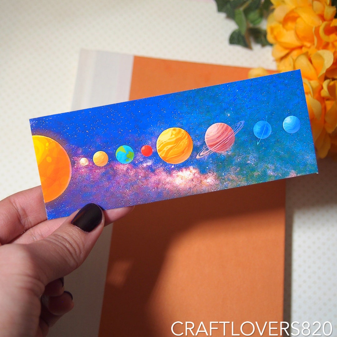 Space Bookmark | Gifts for Space Lovers | Planets Colorful Bookmarks ...