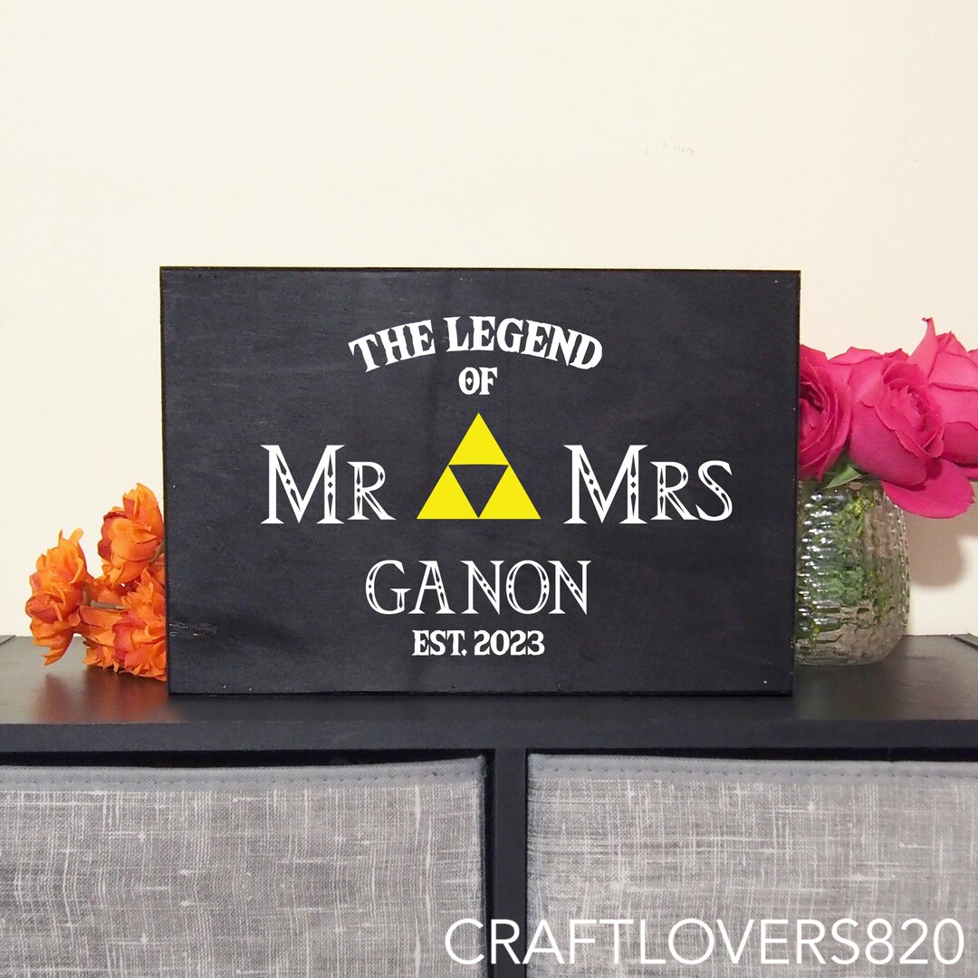 Custom Mr & Mrs Wood Sign | Personalized Sign for Couple | Gamer ...