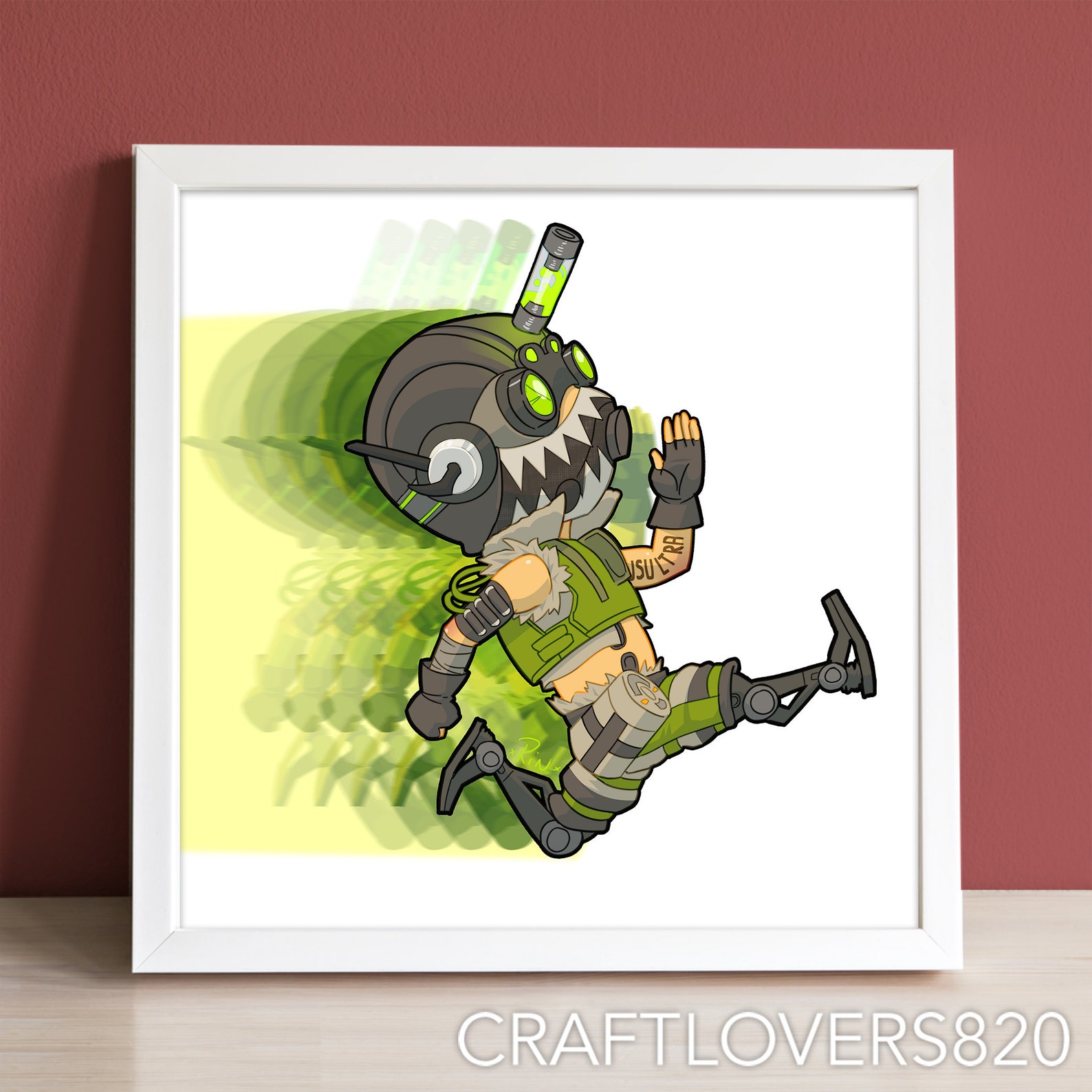 Apex Legends Inspired Chibi Octane Digital Art Print White | Etsy