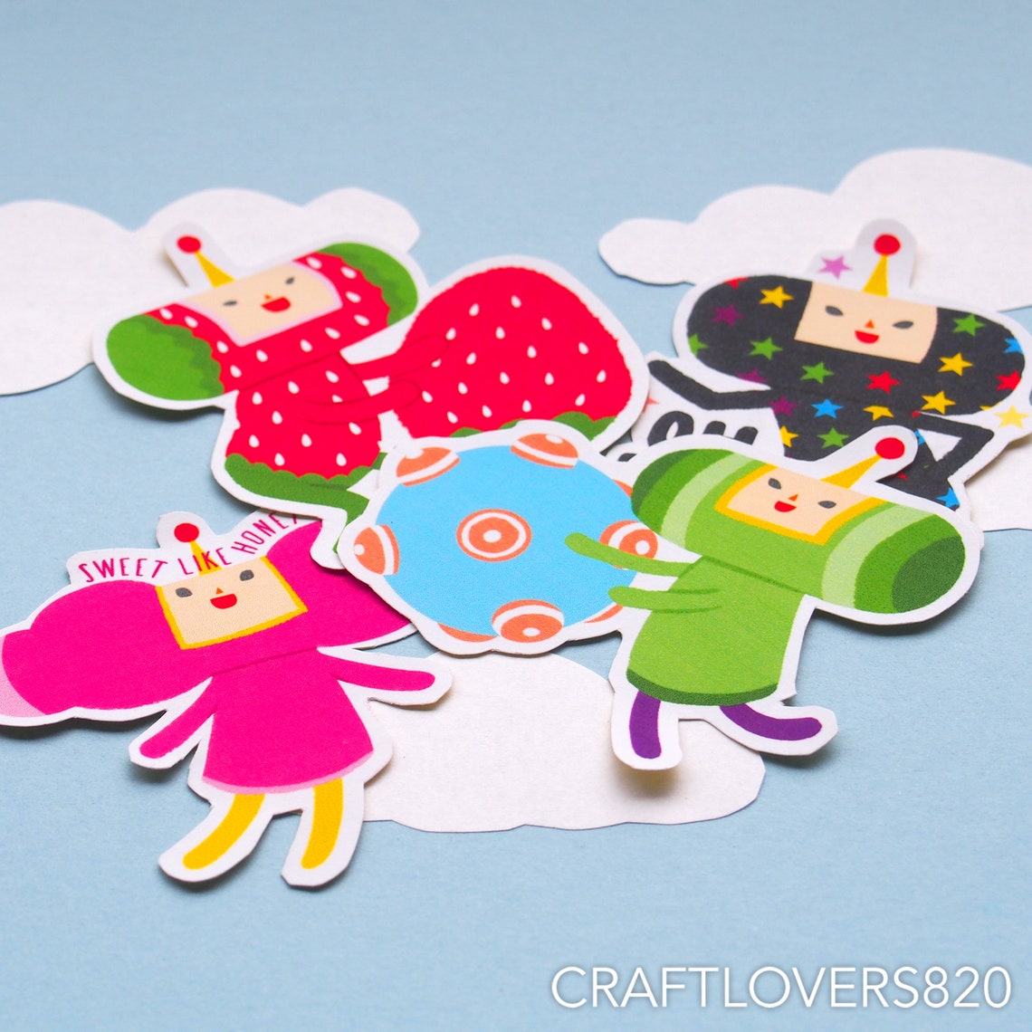 Katamari Damacy Inspired Hand Cut Stickers Katamari Water - Etsy