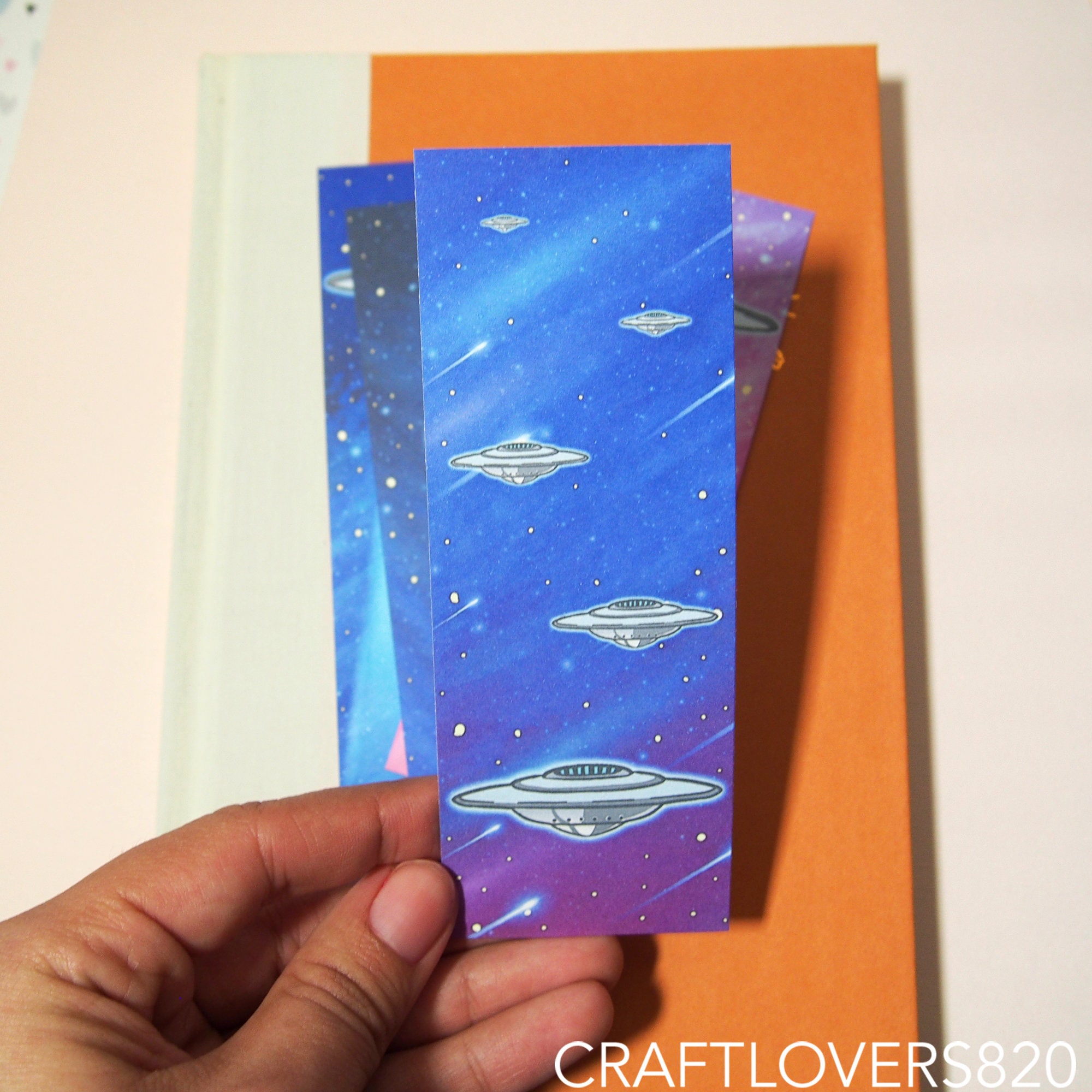 Space Bookmark | Funny UFO Laminated Bookmarks | Colorful Cute ...