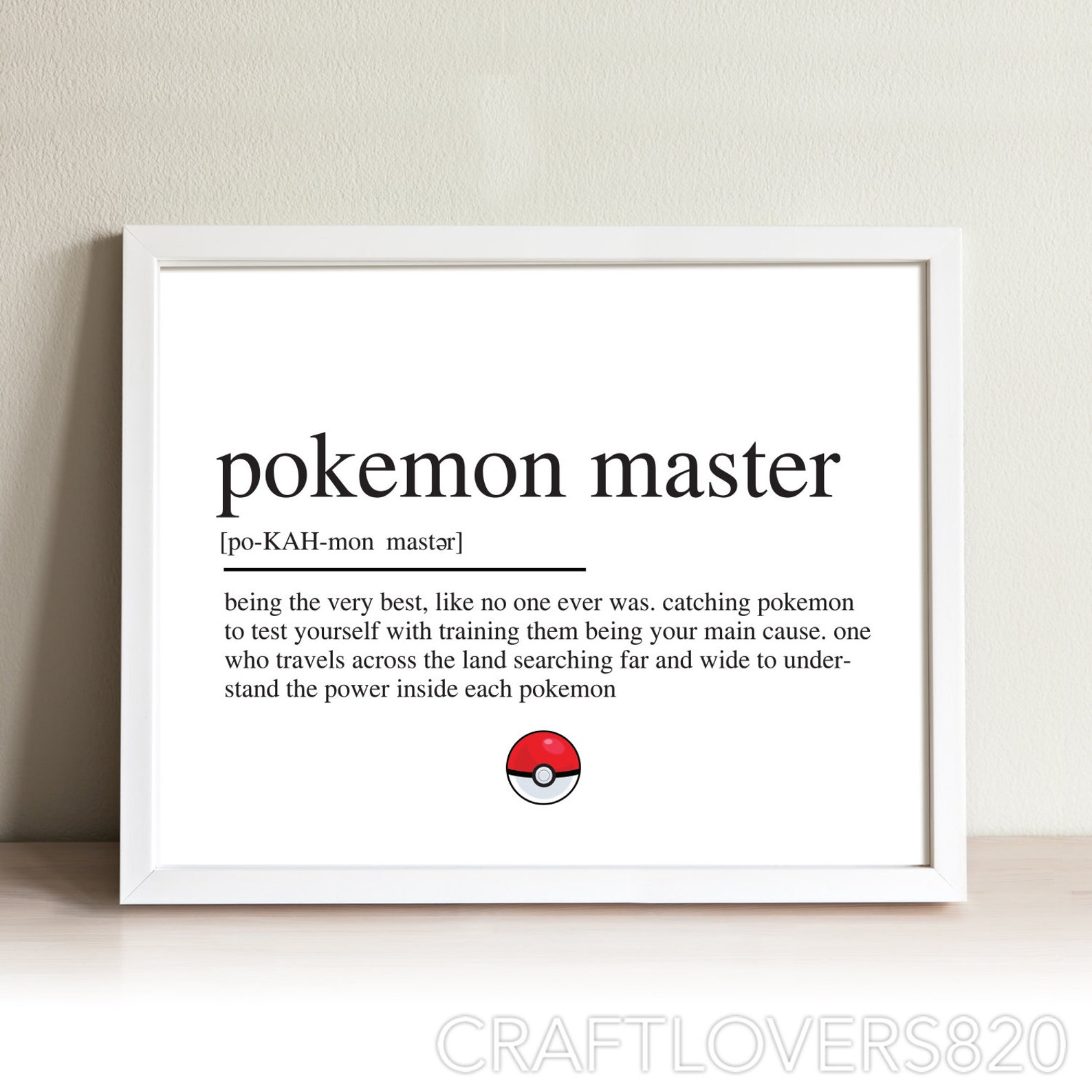 Pokemon Inspired Pokemon Master Digital Art Print Pokemon | Etsy