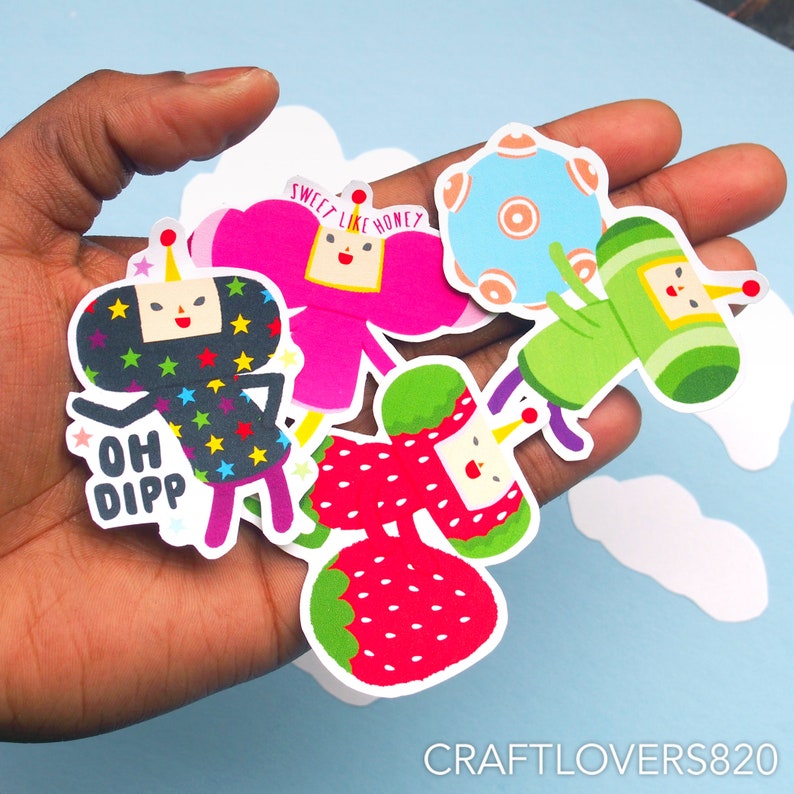 Katamari Damacy Inspired Hand Cut Stickers Katamari Water | Etsy