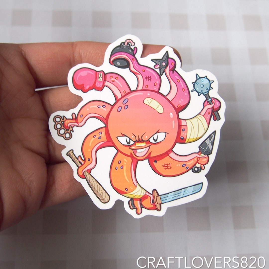 Octopus Stickers | Funny Stickers | Vinyl Waterproof Stickers | Vinyl ...