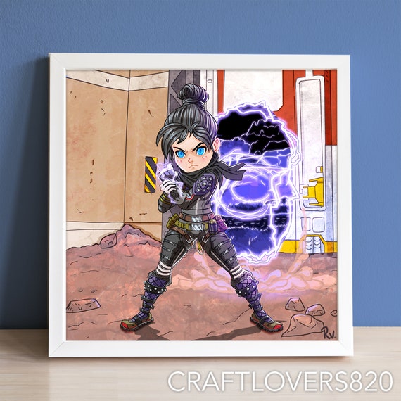 Apex Legends Inspired Chibi Wraith Digital Art Print Void | Etsy