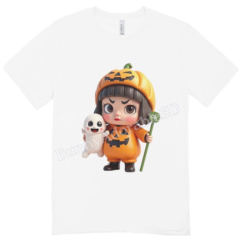 Halloween Girl PNG Bundle, Cartoon Pumpkin Clipart, Spooky Designs ...