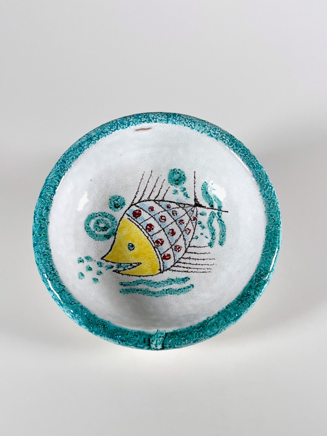 1950s Bitossi Pottery Fish Dish, Aldo Londi Italian Pottery Bowl ...