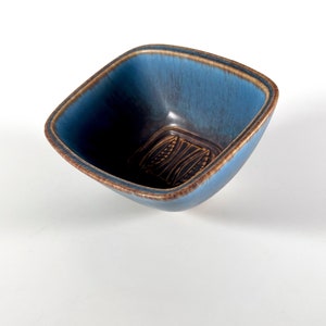 Rorstrand Swedish Blue Pottery Dish NSR Gunnar Nylund Stoneware Bowl ...