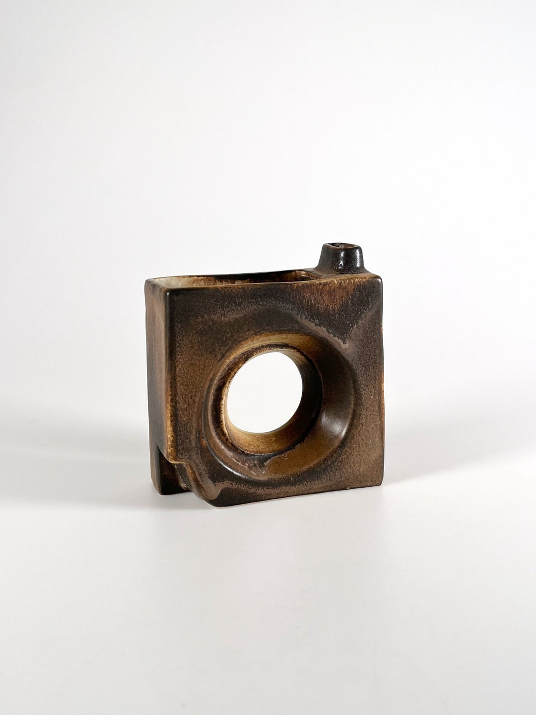 Vintage Loré Beesel Vase: Dutch Modernist Art Pottery, Matt Camps 1970s ...