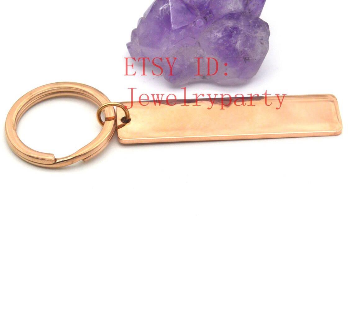 5pcs Blank Bar Keychain, Bar Keyring Supplies,mirror Polished Engraving ...